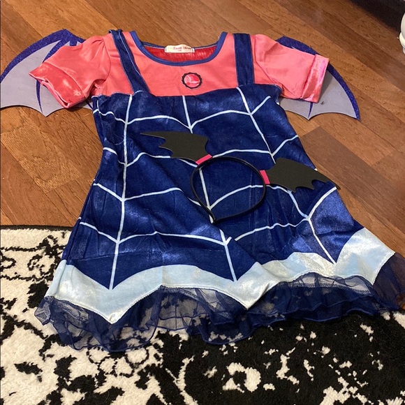 Costumes | Kids Vampire Costume With Wings Pink And Blue | Poshmark